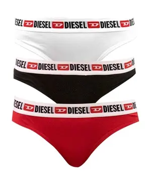 DIESEL® Logo-tape Three-pack Thong - White