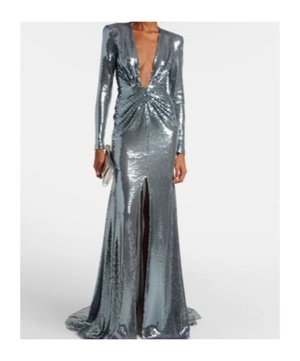 Alex Perry Sequined Gathered Gown