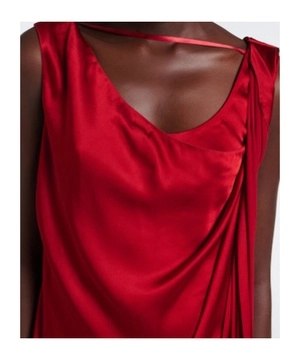 MAISON MARGIELA Draped Satin Maxi Dress