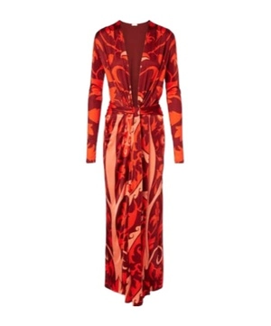 Johanna Ortiz Printed Jersey Midi Dress - Red