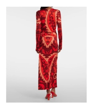 Johanna Ortiz Printed Jersey Midi Dress - Red