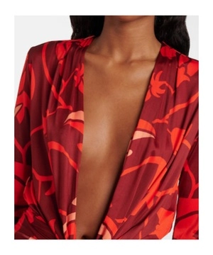 Johanna Ortiz Printed Jersey Midi Dress - Red