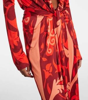 Johanna Ortiz Printed Jersey Midi Dress - Red