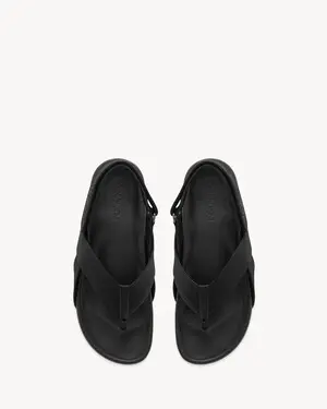 Saint Laurent Culver Sandals In Satin Crepe