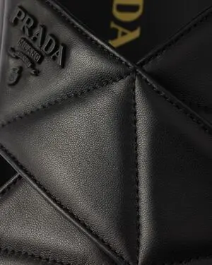 Prada Quilted Leather Platform Sandals With Logo Detail
