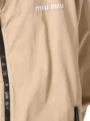 Miu Miu Washed Gabardine Blouson Jacket - Rope