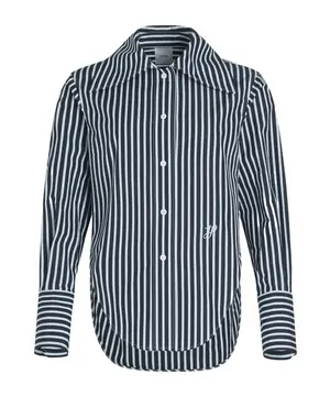PATOU Striped Fitted Button-up Blouse
