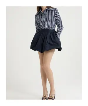 PATOU Striped Fitted Button-up Blouse
