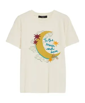 Max Mara T-shirt With Round Neck And Short Sleeves - White