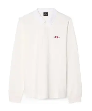 Paul Smith Long Sleeve Polo Shirt - White