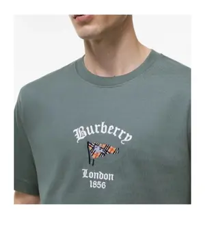 Burberry Check Flag Cotton T-shirt