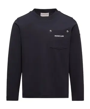 Moncler Long Sleeve Logo Pocket T-shirt