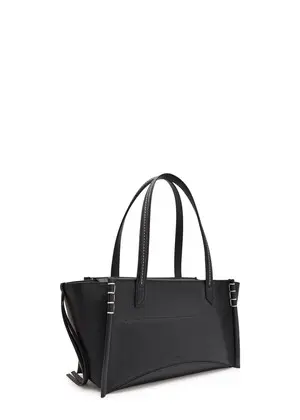 JW Anderson Elongated Loafer Leather Tote Bag - Black