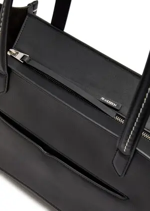 JW Anderson Elongated Loafer Leather Tote Bag - Black