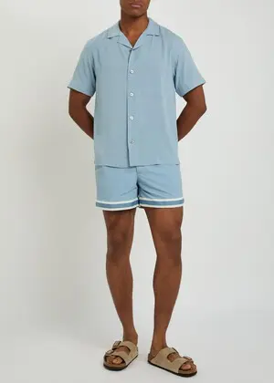 CHE Baller Striped Poplin Swim Shorts