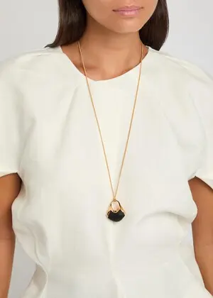 Khaite Lotus Small Pendant Necklace