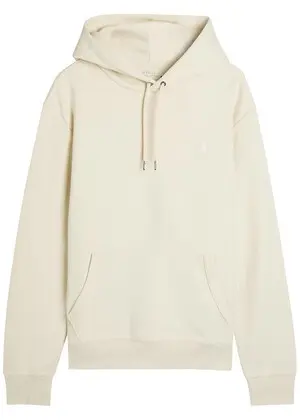 Polo Ralph Lauren Logo-embroidered Hooded Cotton-blend Sweatshirt - Beige