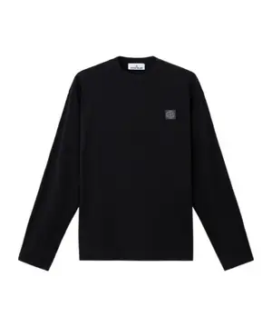 Stone Island Logo-patch Long-sleeve T-shirt - Black