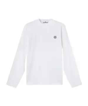 Stone Island Logo-patch Long-sleeve T-shirt - White