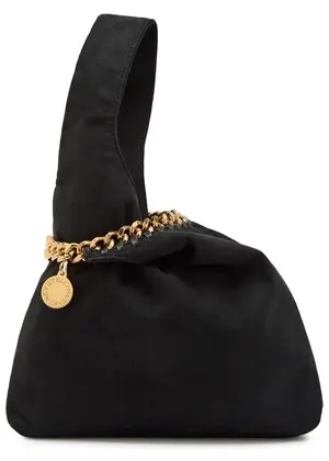 Stella McCartney Falabella Suede Wristlet Bag - Black