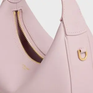 Celine Teen Lulu Grained Calfskin Shoulder Bag - Bleaching Pink