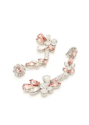 Erdem Crystal-embellished Clip-on Drop Earrings