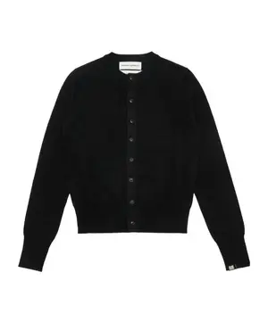 Extreme Cashmere Long-sleeved Knitted Cardigan - Black
