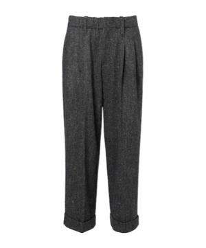 Brunello Cucinelli Pleated Wool-blend Tapered Pants - Grey