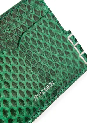 JW Anderson Loafer Snake-effect Leather Card Holder
