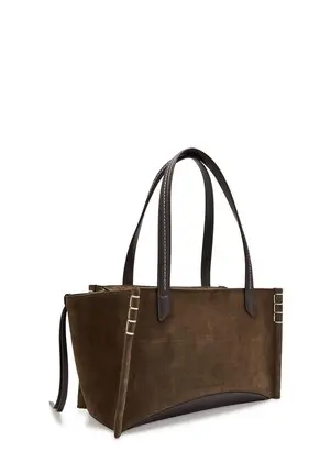 JW Anderson Elongated Suede Tote Bag - Brown