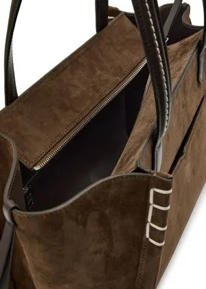 JW Anderson Elongated Suede Tote Bag - Brown
