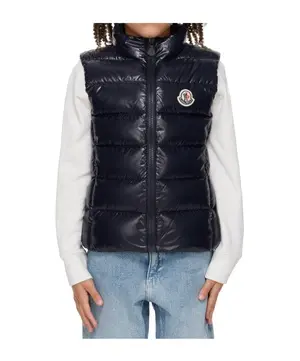 Moncler High Collar Sleeveless Down Jacket - Midnight Blue