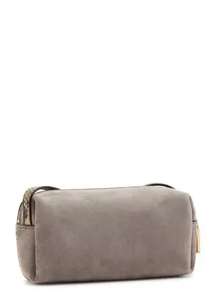 Khaite Kye Mini Snake-effect Leather And Suede Cross-body Bag - Multicoloured 1