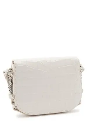 VIVIENNE WESTWOOD Crocodile-effect Leather Cross-body Bag - White