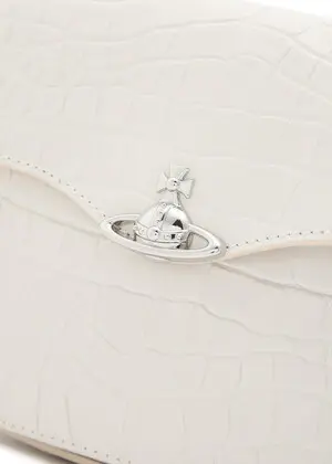 VIVIENNE WESTWOOD Crocodile-effect Leather Cross-body Bag - White