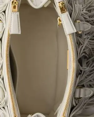 Prada Galleria Small Leather Bag With Fringe