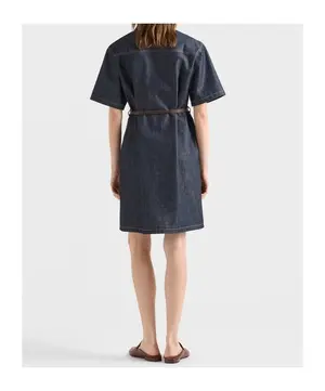 Prada Belted Denim Dress