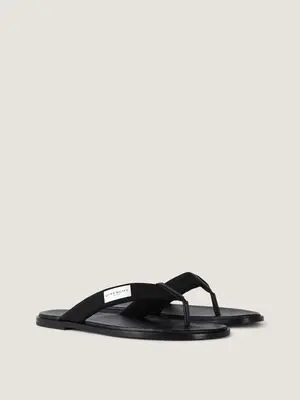 Givenchy Gros Grain And Leather Thong Sandals