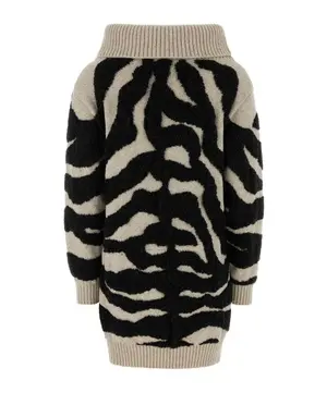 Moschino Zebra Print Sweater Dress