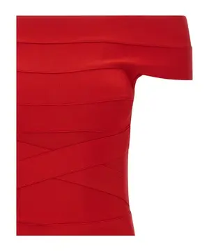 ROTATE BY BIRGER CHRISTENSEN Off-the-shoulder Dress