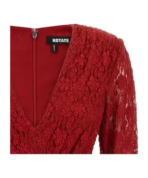 ROTATE BY BIRGER CHRISTENSEN Lace V-neck Mini Dress