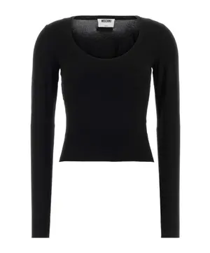 Moschino Long-sleeve Knit Top - Black