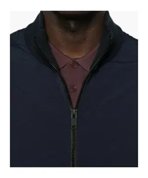 Hugo Boss Knitted-panel Zip-up Jacket