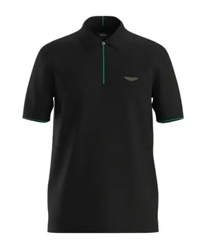 Hugo Boss Logo-patch Tipped Polo Shirt - No