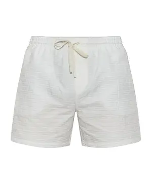 Balmain Drawstring Swim Trunks - White
