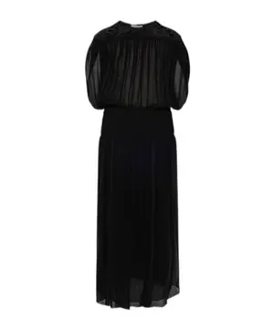 Isabel Marant Étoile Round Neck Short Sleeve Dress - Black