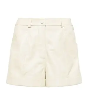 YVES SALOMON High-waist Leather Shorts