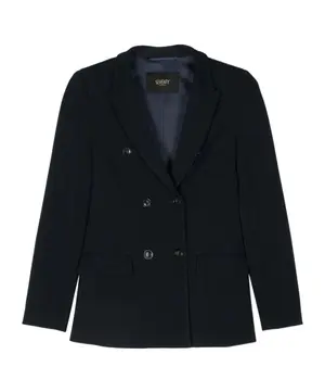 Seventy Double-breasted Knitted Blazer - Black