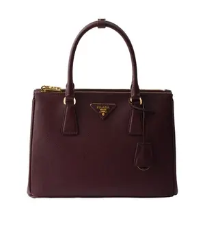Prada Galleria Medium Saffiano Leather Bag - Burgundy