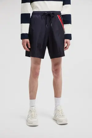 Moncler Logo Patch Drawstring Swim Shorts